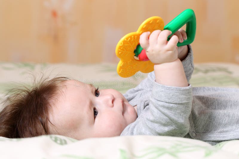 Playing baby stock image. Image of baby, teething, playing - 27922853