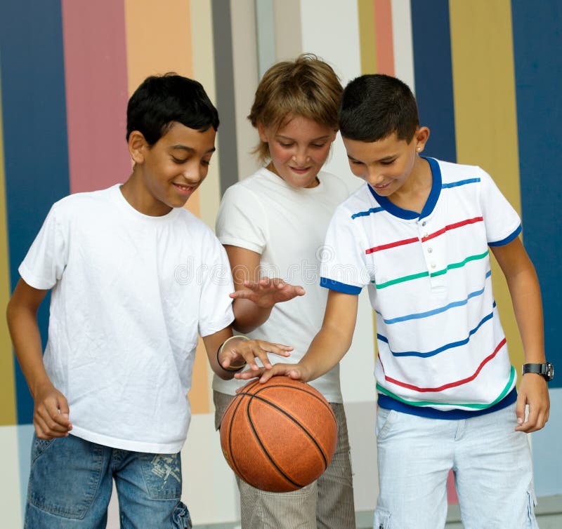 Playing ball . stock image. Image of hair, boys, caucasian - 15682937