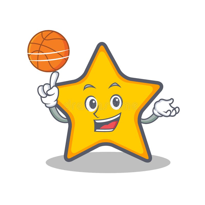 Playing Basketball Star Character Cartoon Style Stock Vector ...