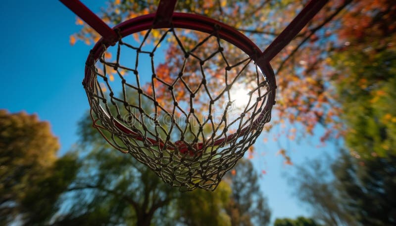 Playing Basketball Under Autumn Tree, Fun Activity Generated by AI ...