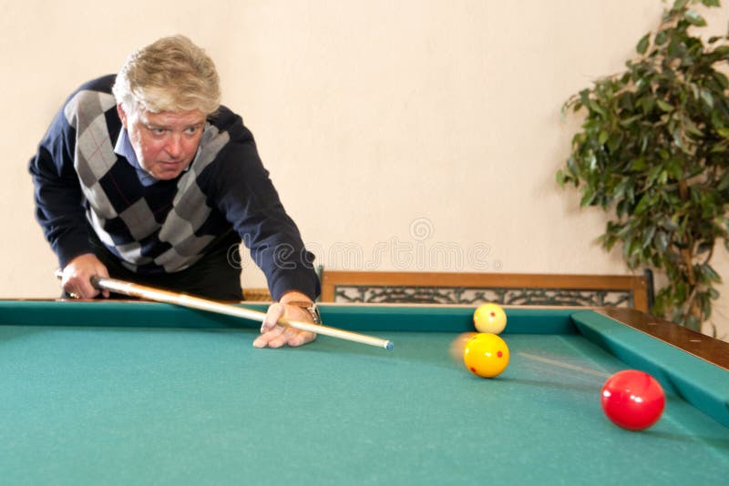 Playing billiards stock photo. Image of european, senior - 17031104