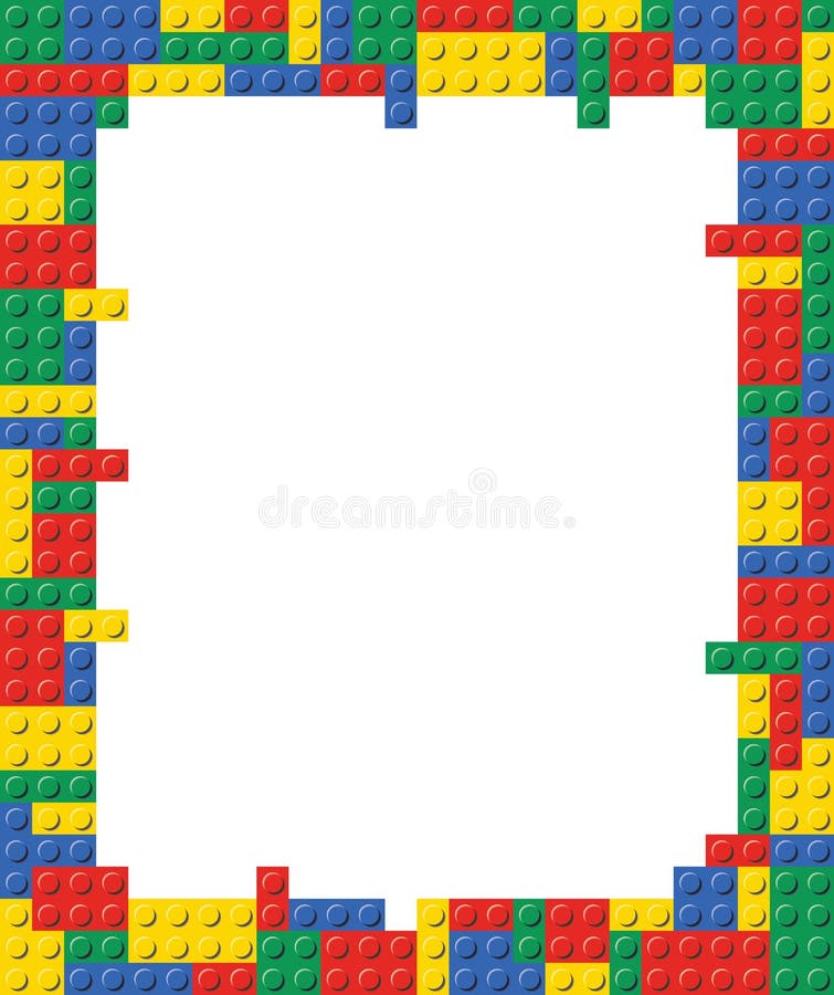 Playing Block Frame Template Background Illustration Stock Vector ...