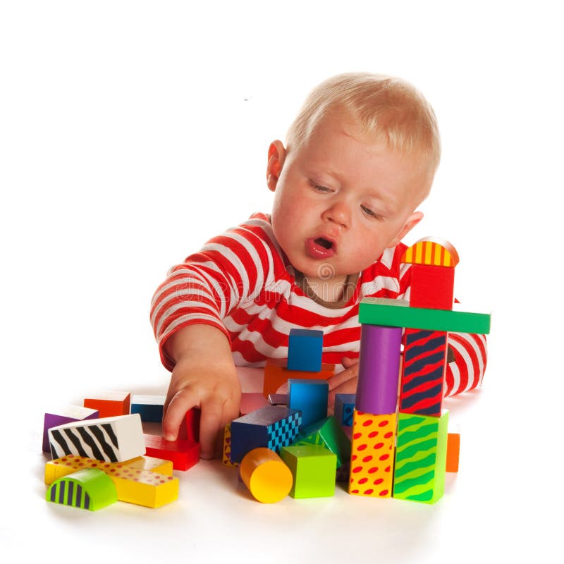 Playing with blocks stock photo. Image of isolated, playing - 17723956