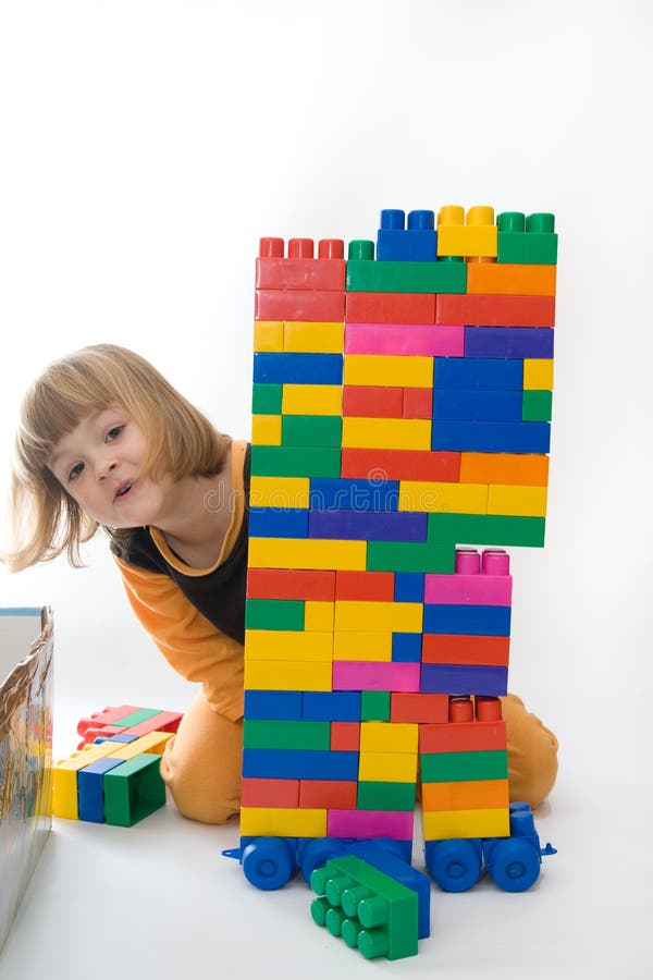Playing with blocks stock image. Image of colorful, imagination - 7289869