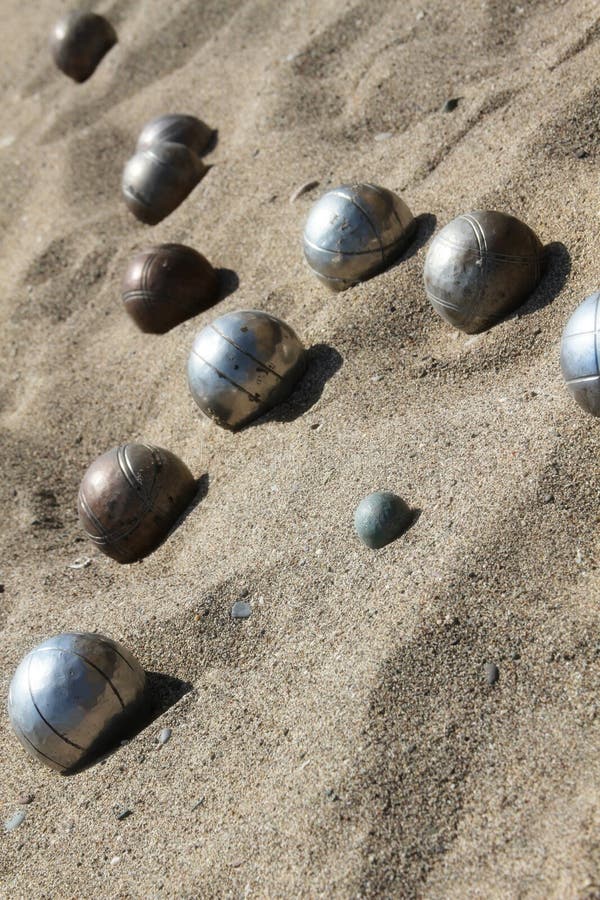 Playing Bocce Ball stock image. Image of lawn, throwing - 14739983