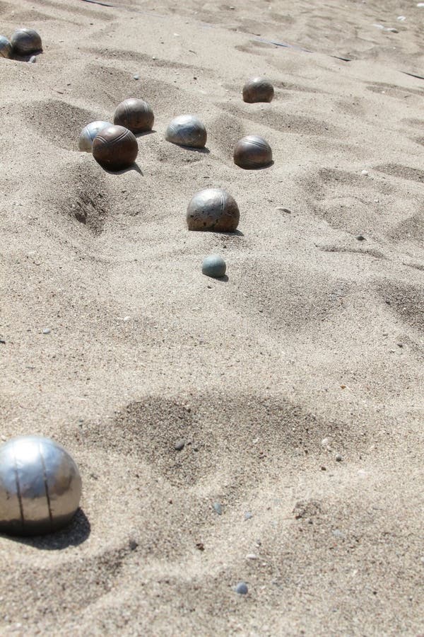 Playing Bocce Ball stock image. Image of lawn, throwing - 14739983