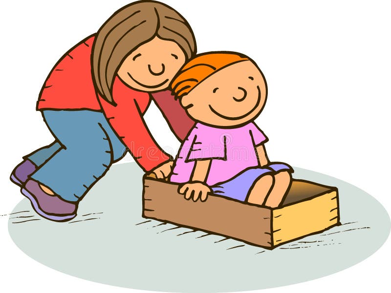Kid Pushing Box Stock Illustrations – 24 Kid Pushing Box Stock ...