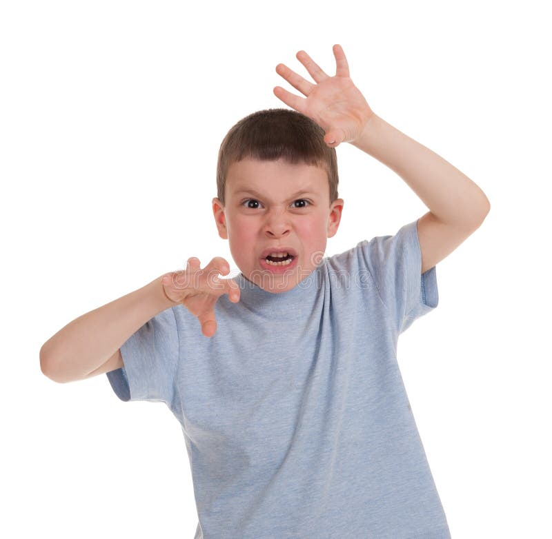 Playing boy on white stock image. Image of posing, childhood - 29827705