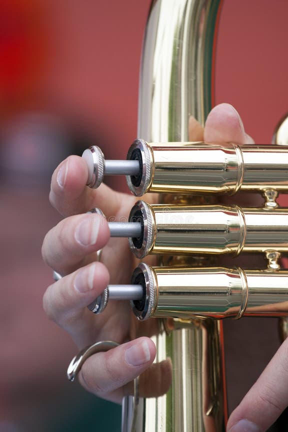 Playing Brass Wind Instrument Stock Photo - Image of classical, gold ...
