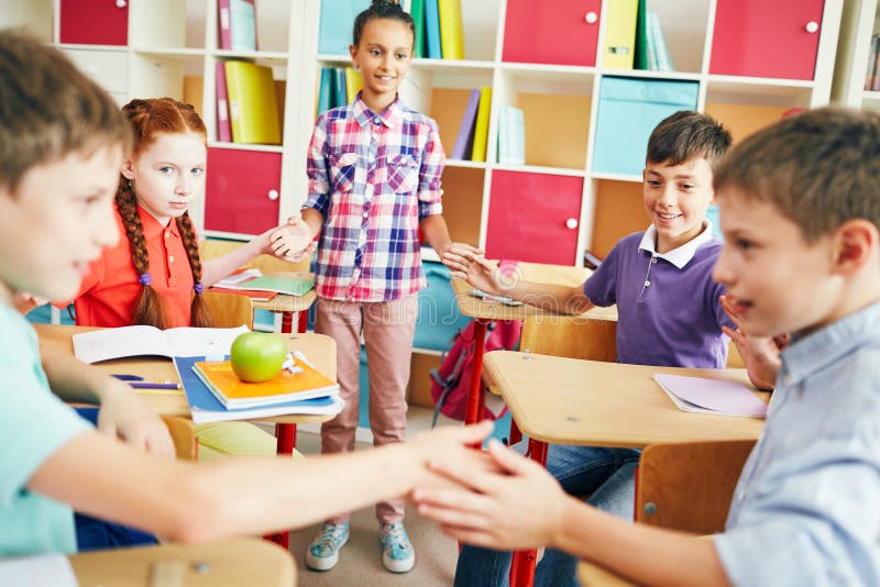 Playing at break stock image. Image of youthful, school - 57359985