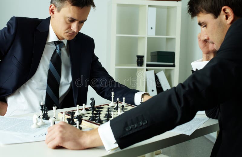 Playing business stock photo. Image of move, black, chessboard - 25443518