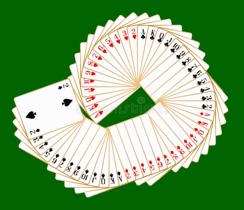 Playing Cards Spread Stock Illustrations – 70 Playing Cards Spread ...