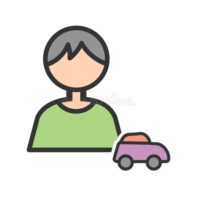 Playing with Car stock vector. Illustration of race, icon - 83795936