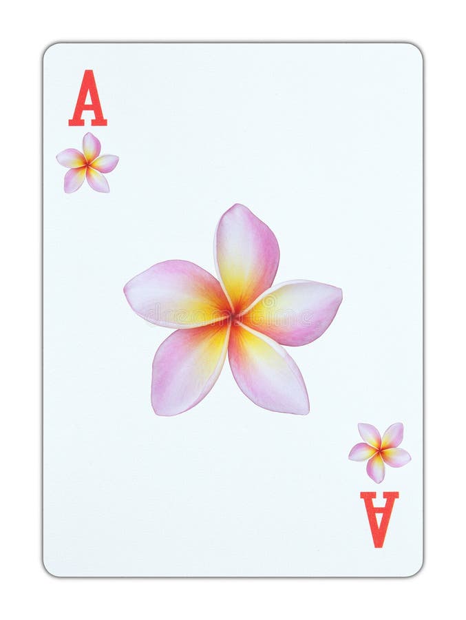 Playing Card - Ace of Flowers Stock Illustration - Illustration of idea ...
