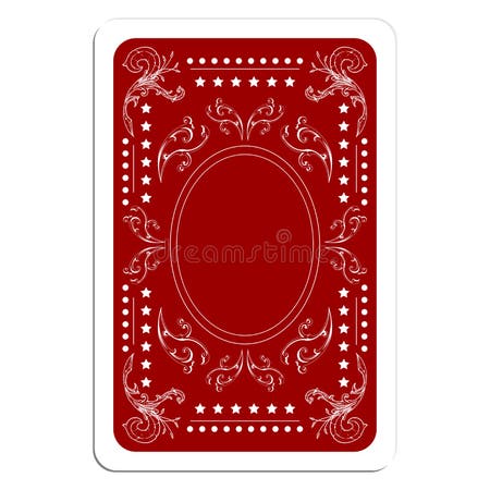 Playing card back stock vector. Illustration of table - 18339240