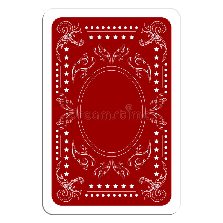 Playing card back stock vector. Illustration of table - 18339240