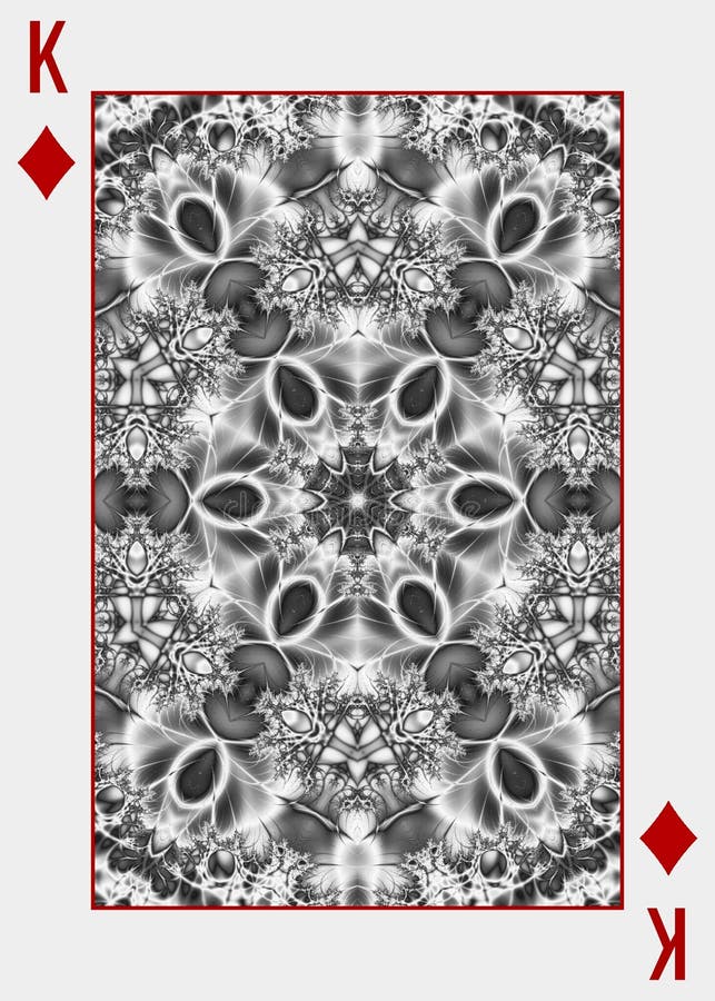 Playing Card Back Design with Tile Mosaic in Mandala Style Stock ...