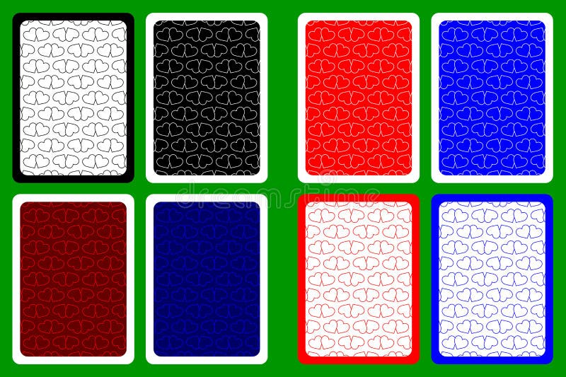 Playing Card Back Designs Red Stock Illustrations – 112 Playing Card ...