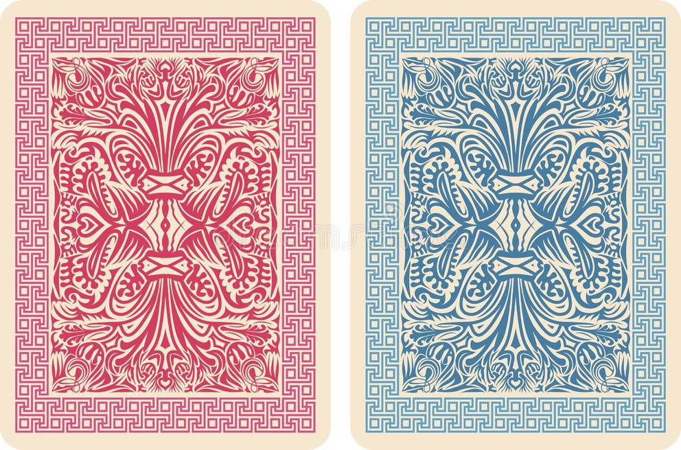 Playing Card Back Designs. stock vector. Illustration of graphic - 47836352