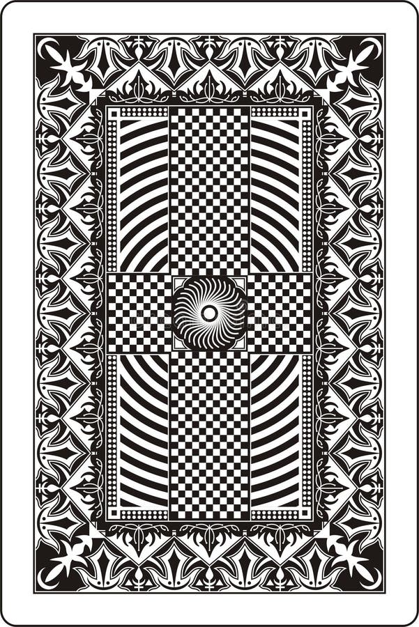 Playing Card Back Side 62x90 Mm Stock Vector - Illustration of pattern ...