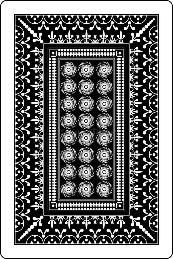 Playing Card Back Side 62x90 Mm Stock Vector - Illustration of white ...