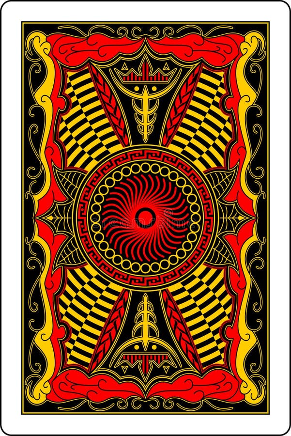 Playing Card Back Side 62x90 Mm Stock Vector - Illustration of ...