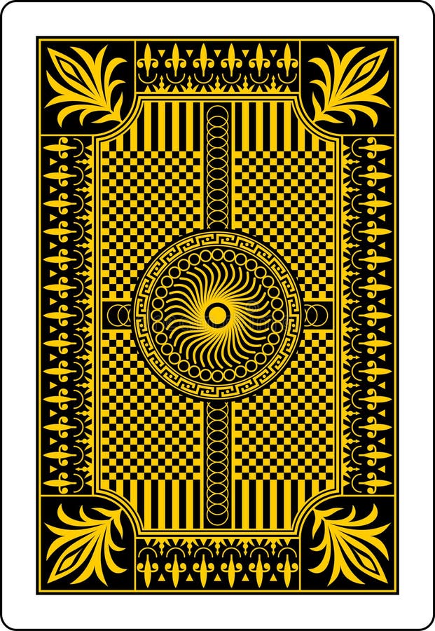 Playing Card Back Side 62x90 Mm Stock Vector - Illustration of backs ...