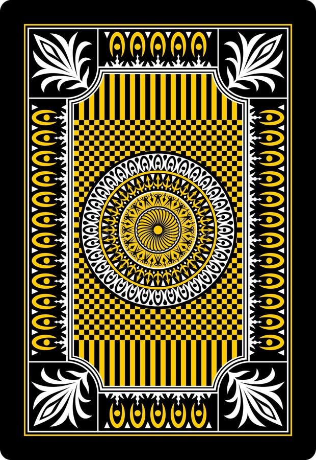 Playing Card Back Side 62x90 Mm Stock Vector - Illustration of white ...