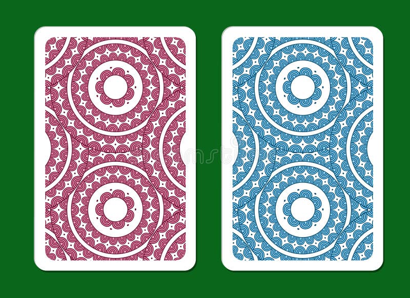 Playing Card Back Side Designs. Stock Vector - Illustration of leisure ...