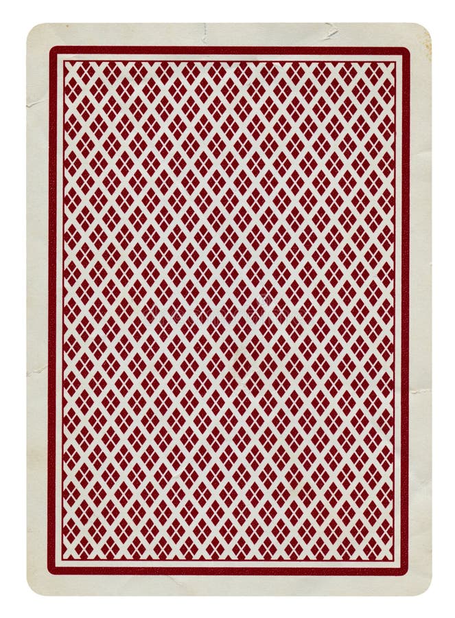 Playing Card - Back Side Isolated on White Stock Image - Image of color ...