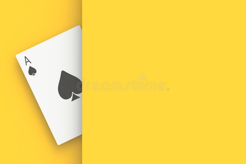 Playing Card Behind the Wall. Copy Space Stock Illustration ...
