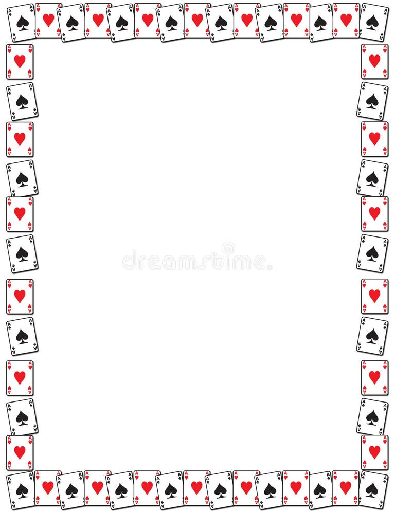 Playing Cards Suits Border Stock Illustrations – 52 Playing Cards Suits ...