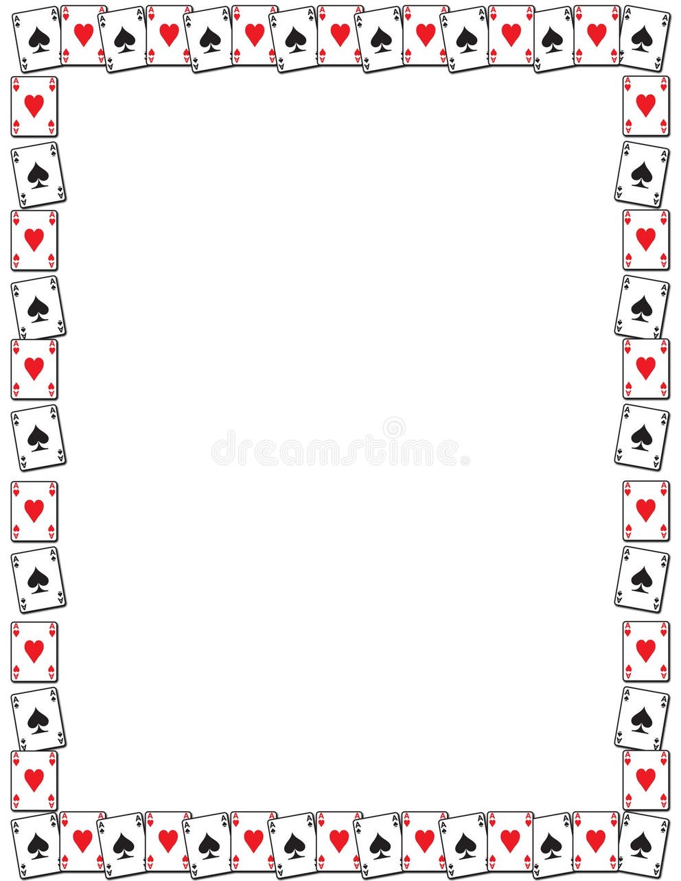 Border Cards Playing Suits Stock Illustrations – 52 Border Cards ...