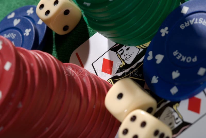 Playing Card Chips and Dice Stock Image - Image of cards, casino: 13372363