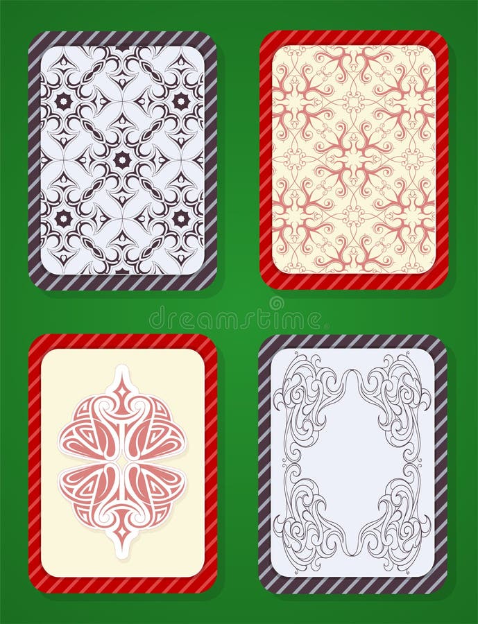 Playing card deck design stock vector. Illustration of curls - 57282590