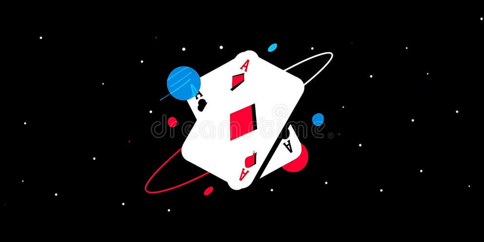Playing Card Design Abstract Ace of Diamonds in Space Stock ...