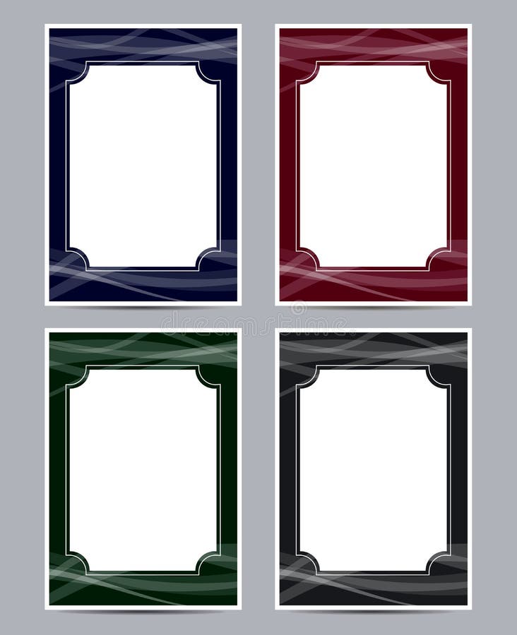 Playing Card Frame Border Template Design Flyer Stock Vector ...