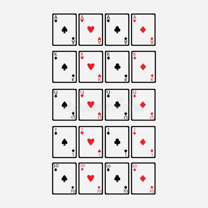 Playing Card Icon Design Vector Logo Template. Stock Illustration ...