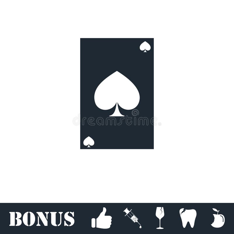 Playing card icon flat stock vector. Illustration of simple - 151744264