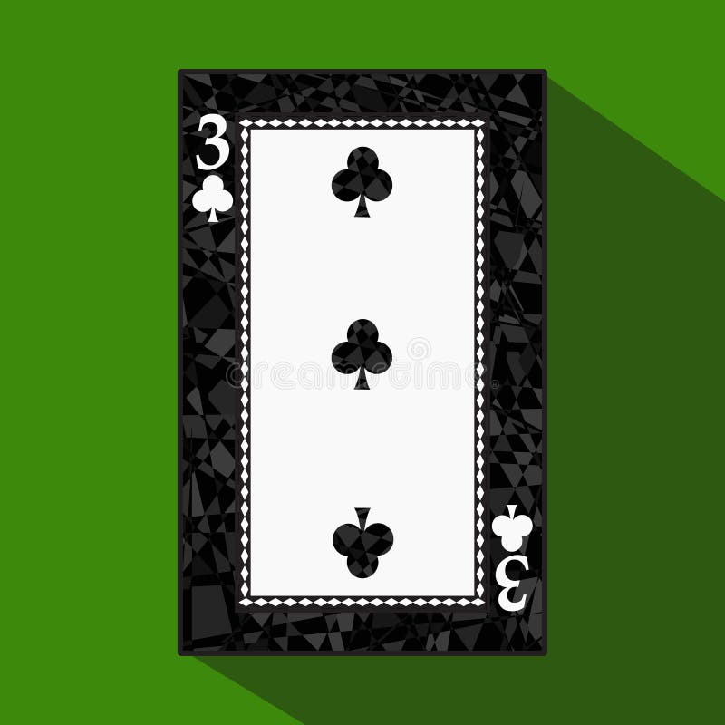 Playing Card. the Icon Picture is Easy. CLUB THREE 3 about Dark Region ... Playing Card. the Icon Picture is Easy. CLUB THREE 3 about Dark Region ...
