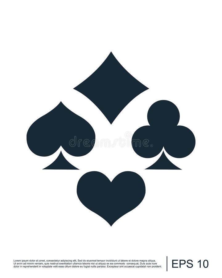 Playing Card Icon Vector Logo Template Stock Vector - Illustration of ...