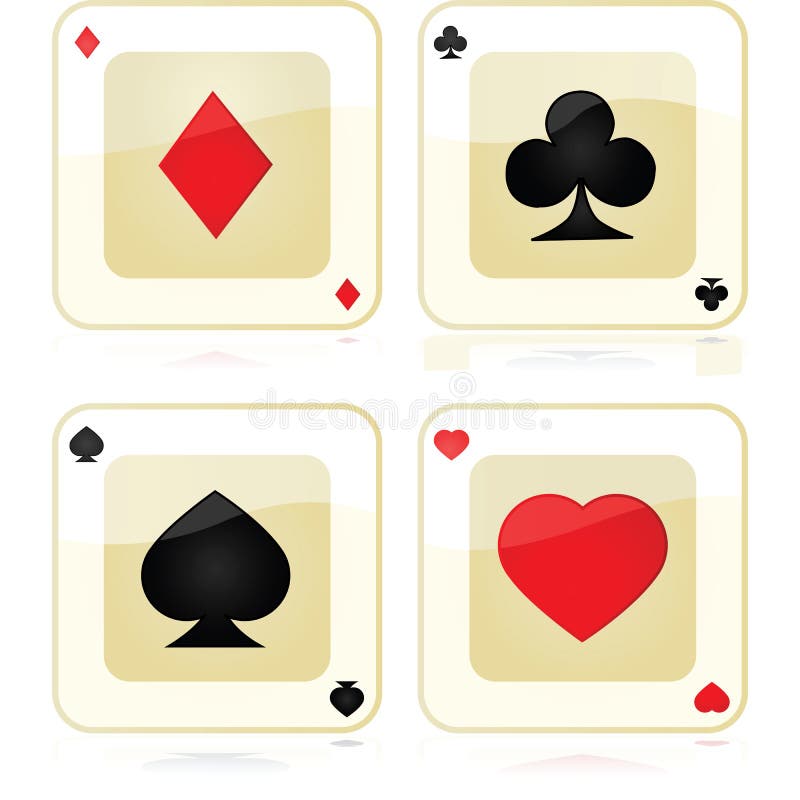 Playing card icons stock vector. Illustration of success - 29384462