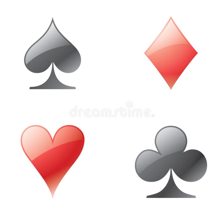 Playing Card Clover Symbol Stock Illustrations – 1,253 Playing Card ...