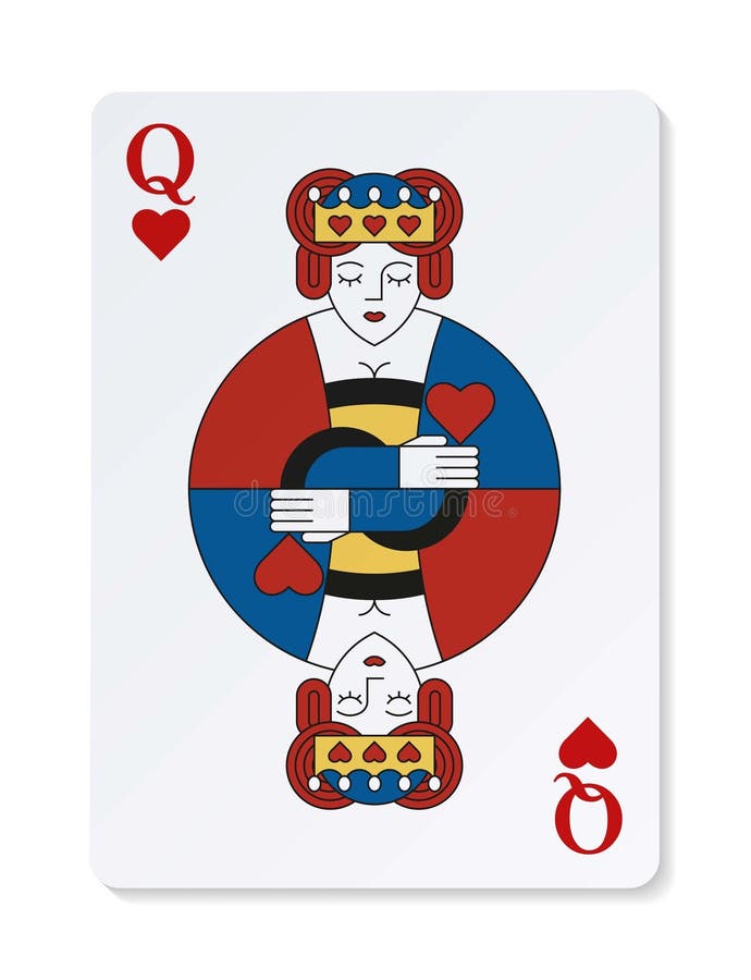 Playing Card the Queen of Hearts. Stock Vector - Illustration of ...