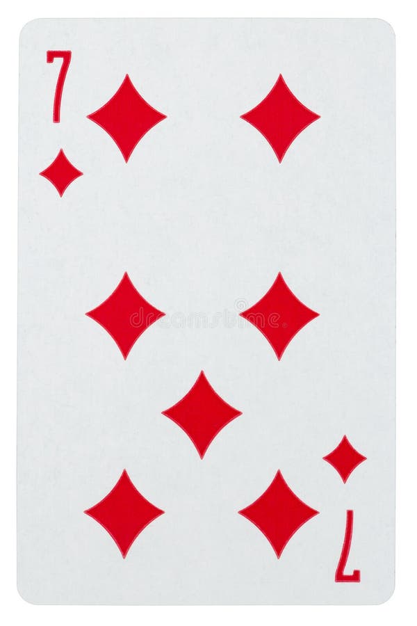 Seven of Diamonds Playing Card Abstract Background Stock Image - Image ...