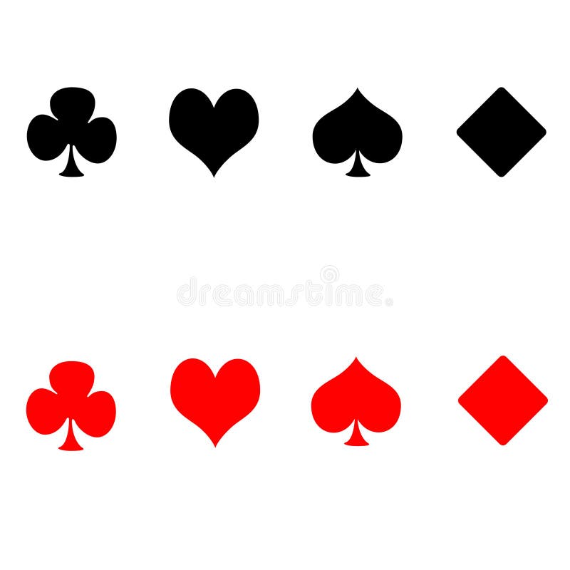 Playing Cards Border Poker Suits Stock Illustration - Illustration of ...