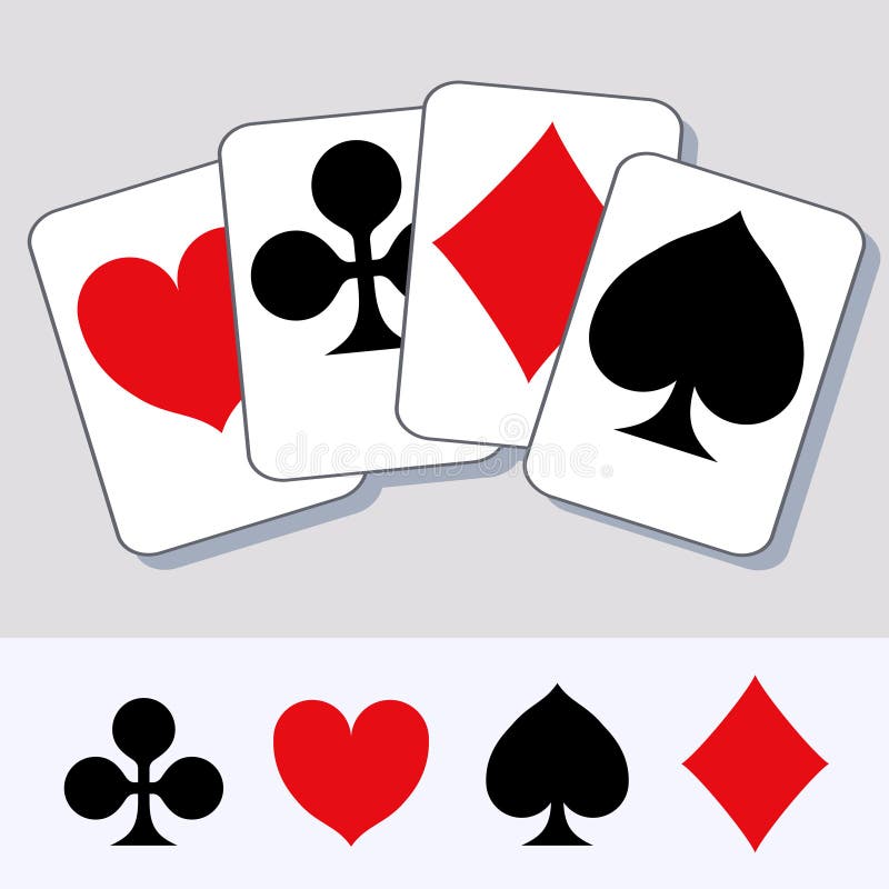 Rummy Cards Game Symbol Vector Illustration Stock Illustration ...