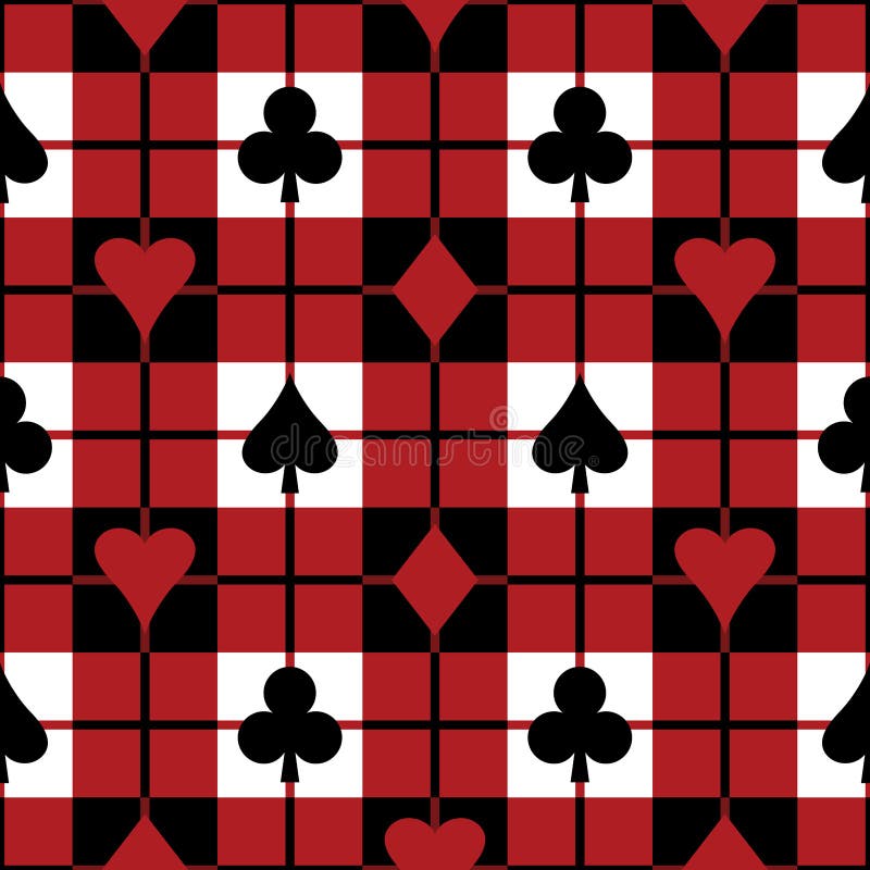 Playing Card Suits Pattern stock vector. Illustration of design - 3871805