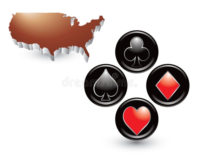 Playing Card Suits on Vertical Green Wave Backdrop Stock Vector ...