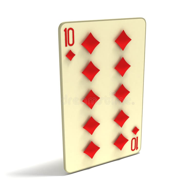 Playing Card: Ten Of Diamonds Stock Illustration - Illustration of ...